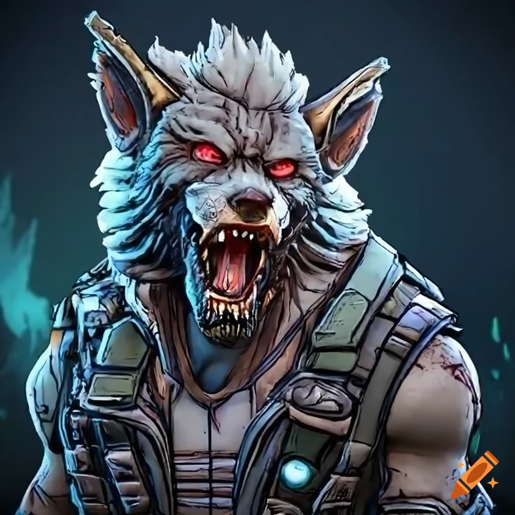 Werewolf character from borderlands 3 with evil menacing expression on ...