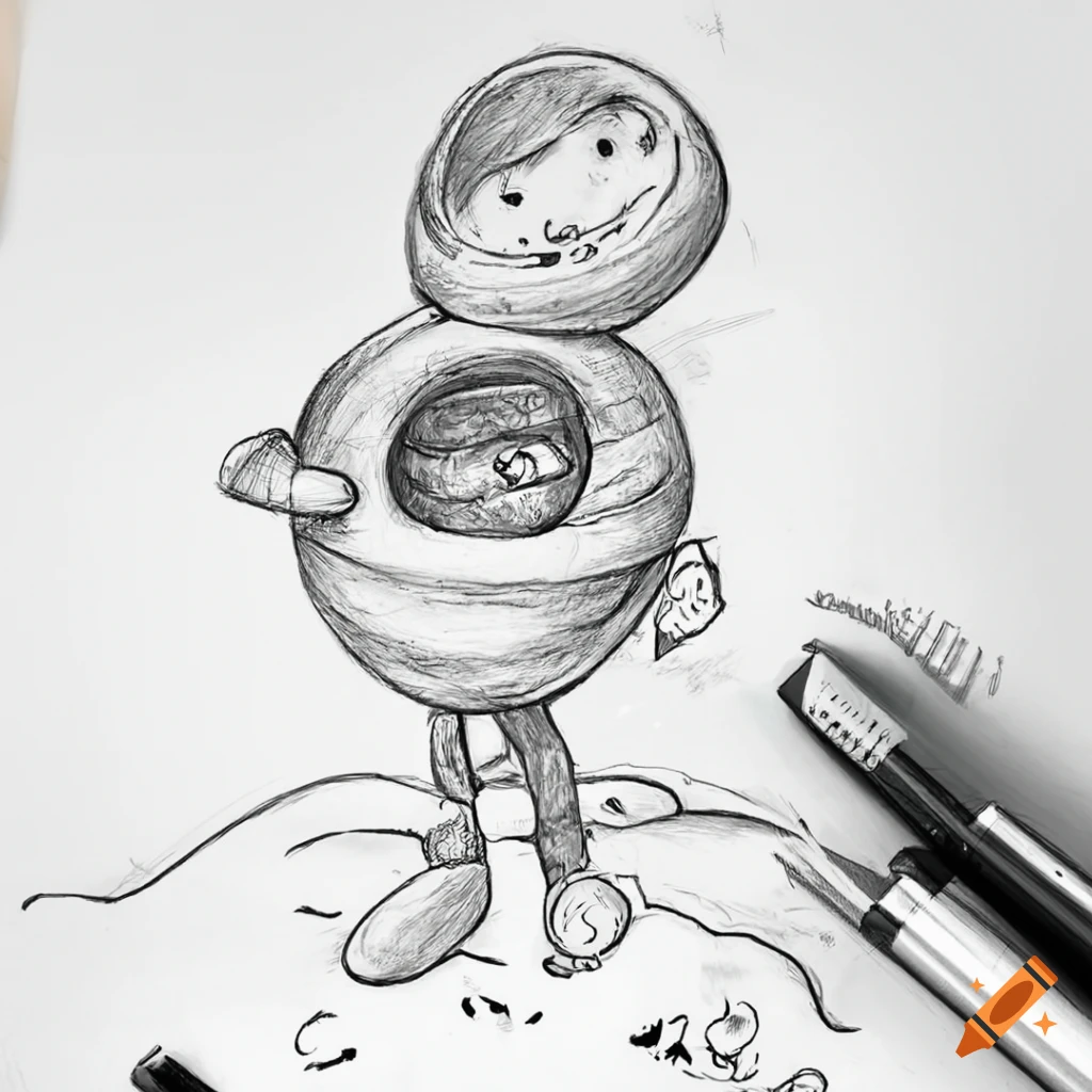 Cartoon space world on Craiyon