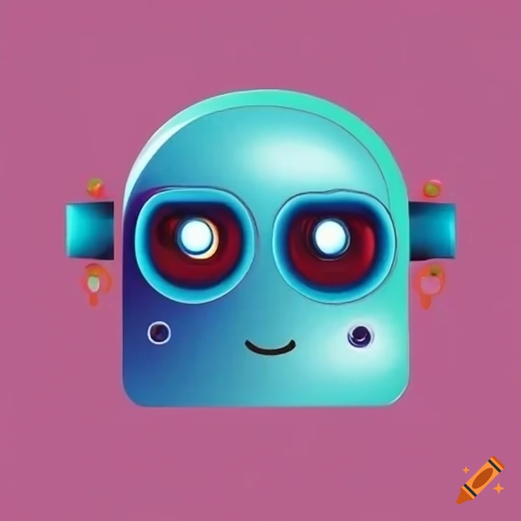 Cute robot face on Craiyon