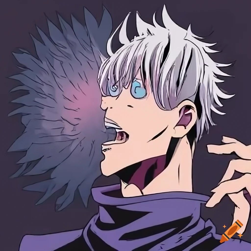 Gojo manga panel with text on Craiyon