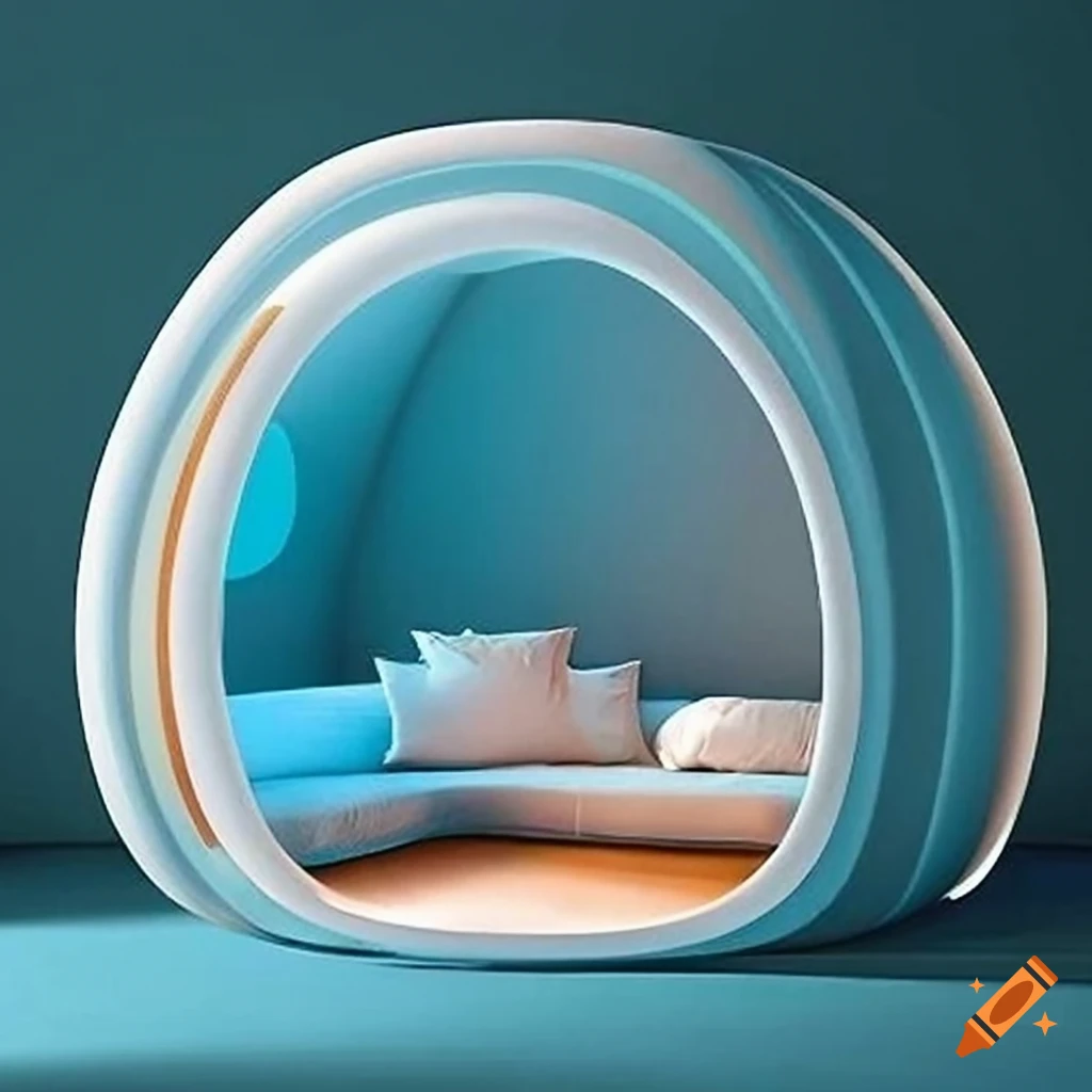 Modern eco-friendly square pod with plush accommodations for families ...