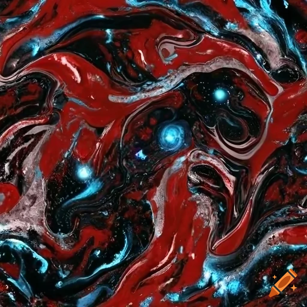 Black red marble silver swirl seamless pattern on Craiyon