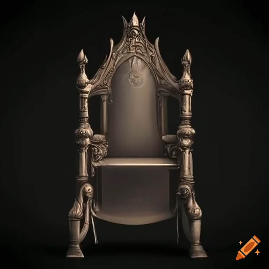 Throne from a side angle on Craiyon