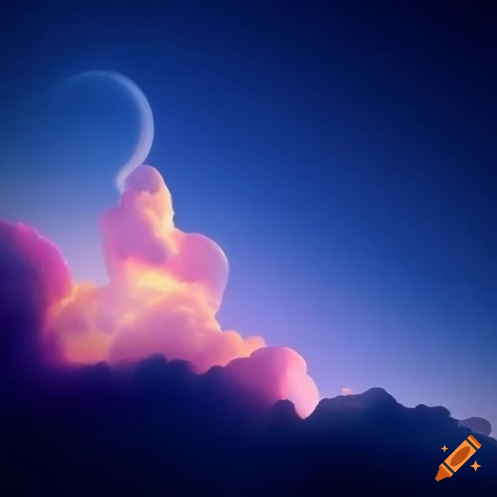 Dreamy depiction of heavenly clouds in a lucid dream on Craiyon