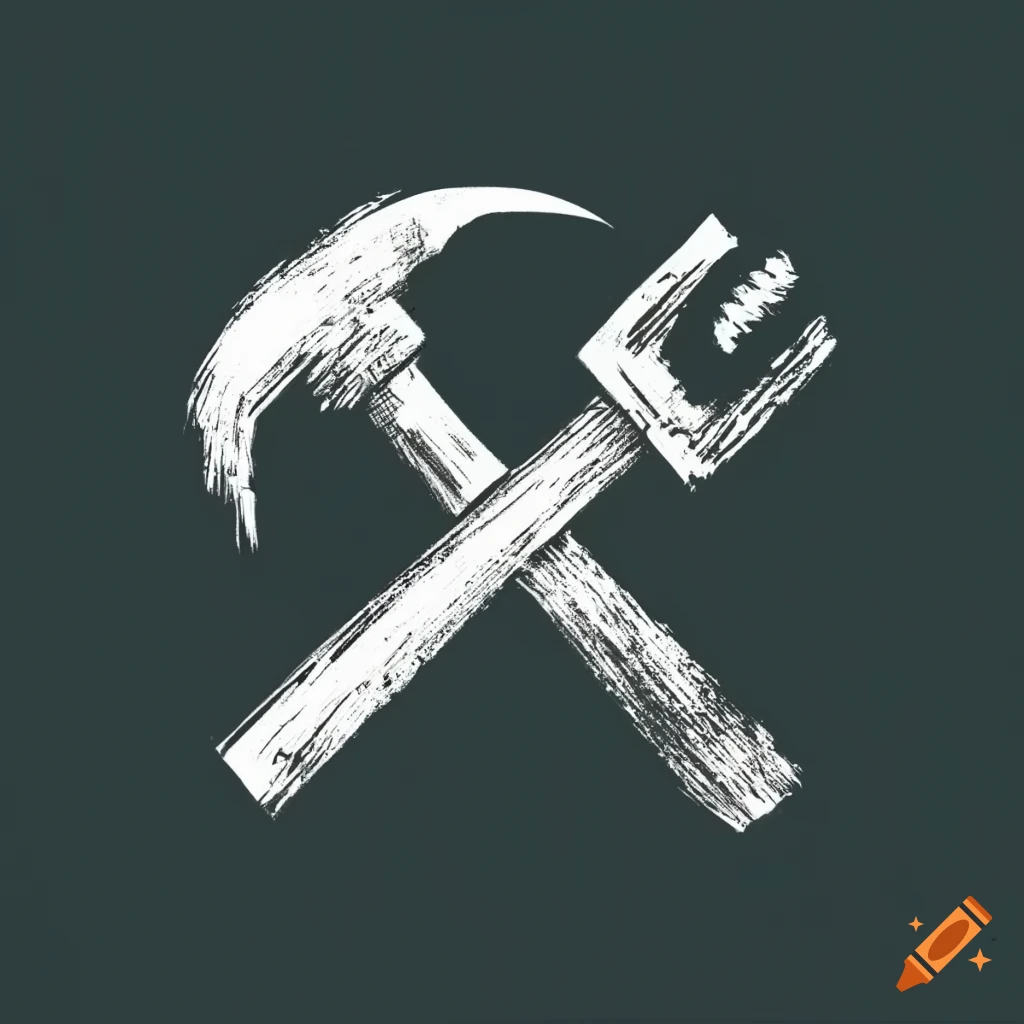 Creator faction logo with hammer and wrench on Craiyon