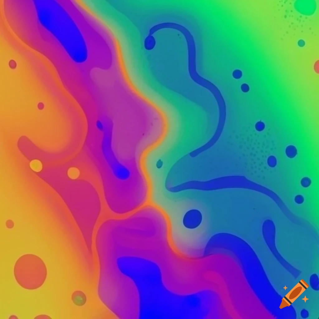 Modern illustration with textured background and thermal colors on Craiyon