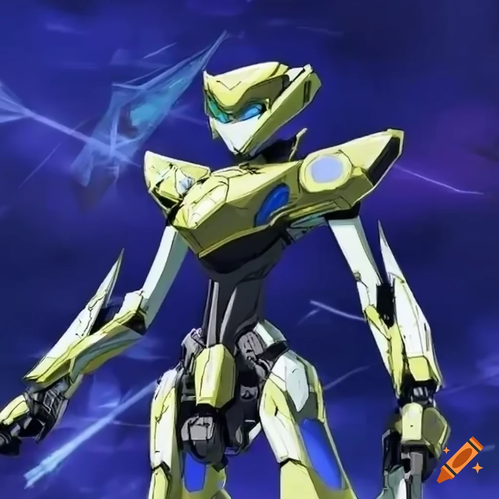 Detailed light mech style from code geass with powerful and athletic ...