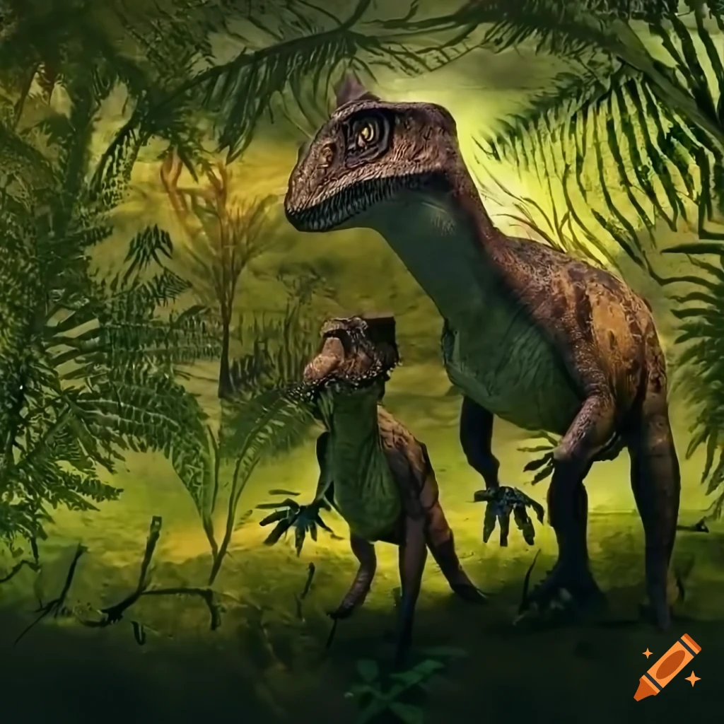 Pachycephalosaurus dinosaurs with lizard-like colors and detailed ...