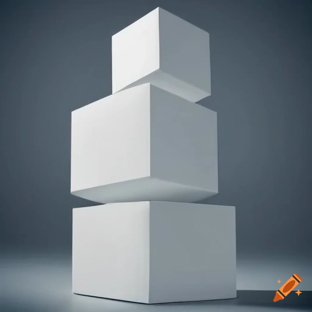 White statue cube on Craiyon