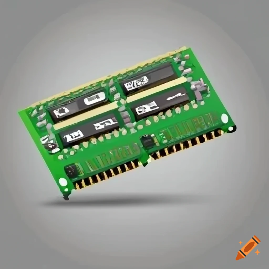 Cute computer ram character talking to software code on a white ...