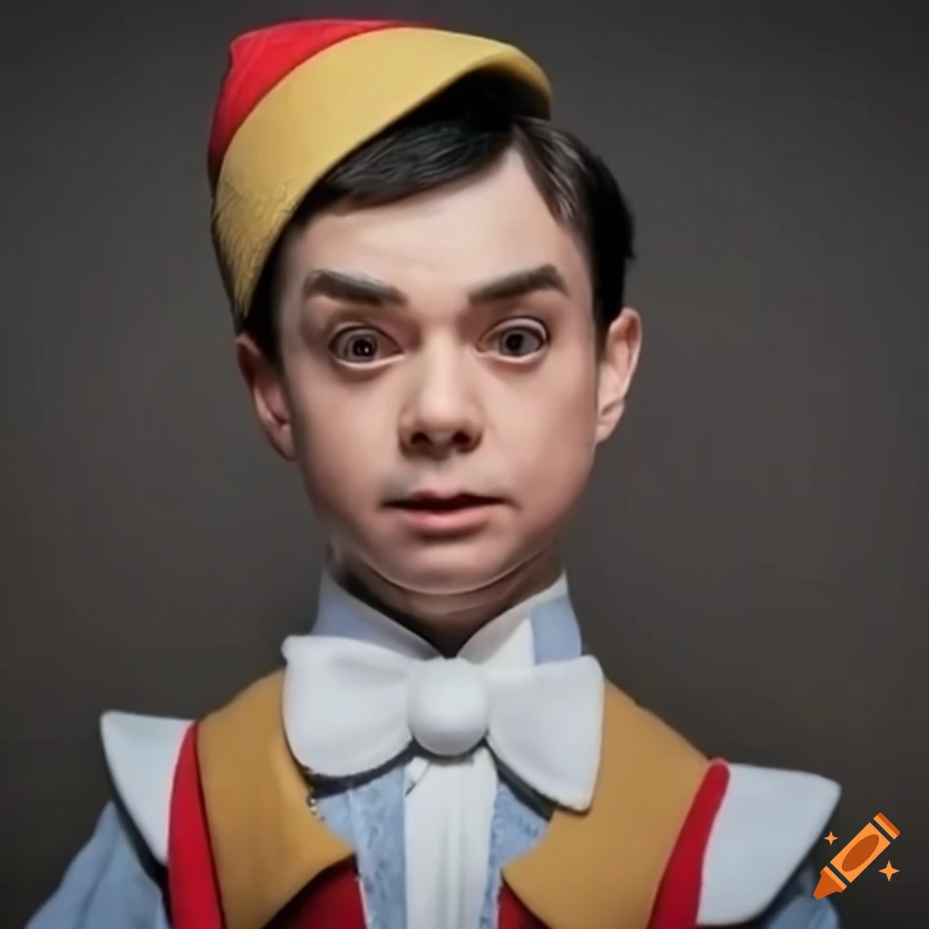 Satirical depiction of ben shapiro as pinocchio on Craiyon