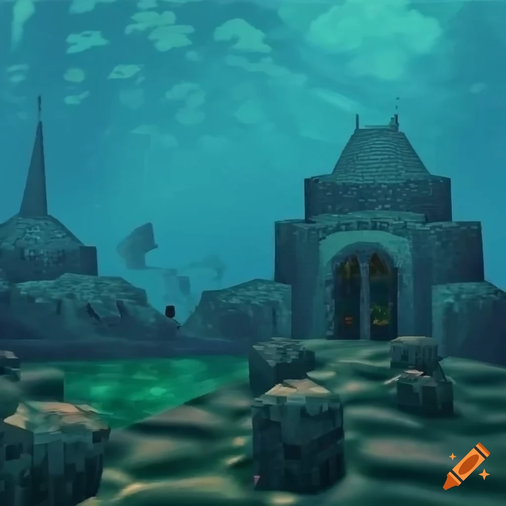 Super mario 64 the sunken castle landscape on Craiyon