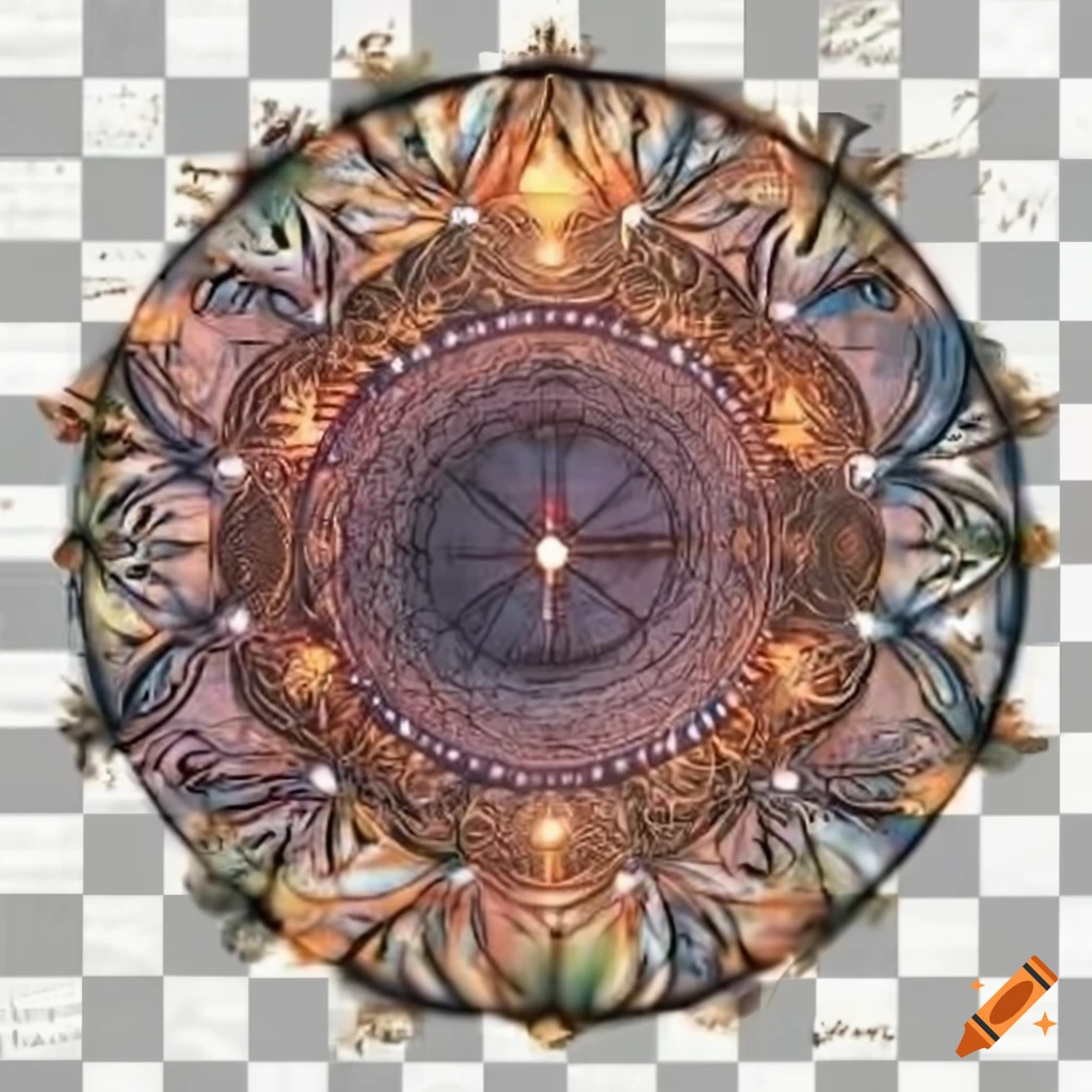 Sacred geometry wisdom watch face in png format on Craiyon