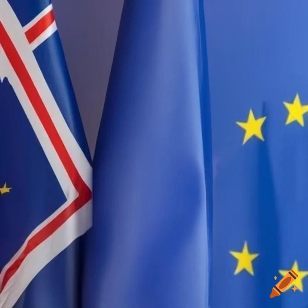 Eu and uk flags on Craiyon