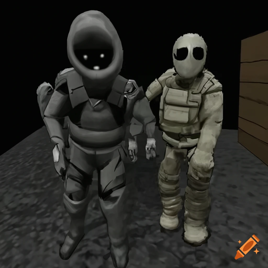 Anomalous entity in scp containment breach on Craiyon