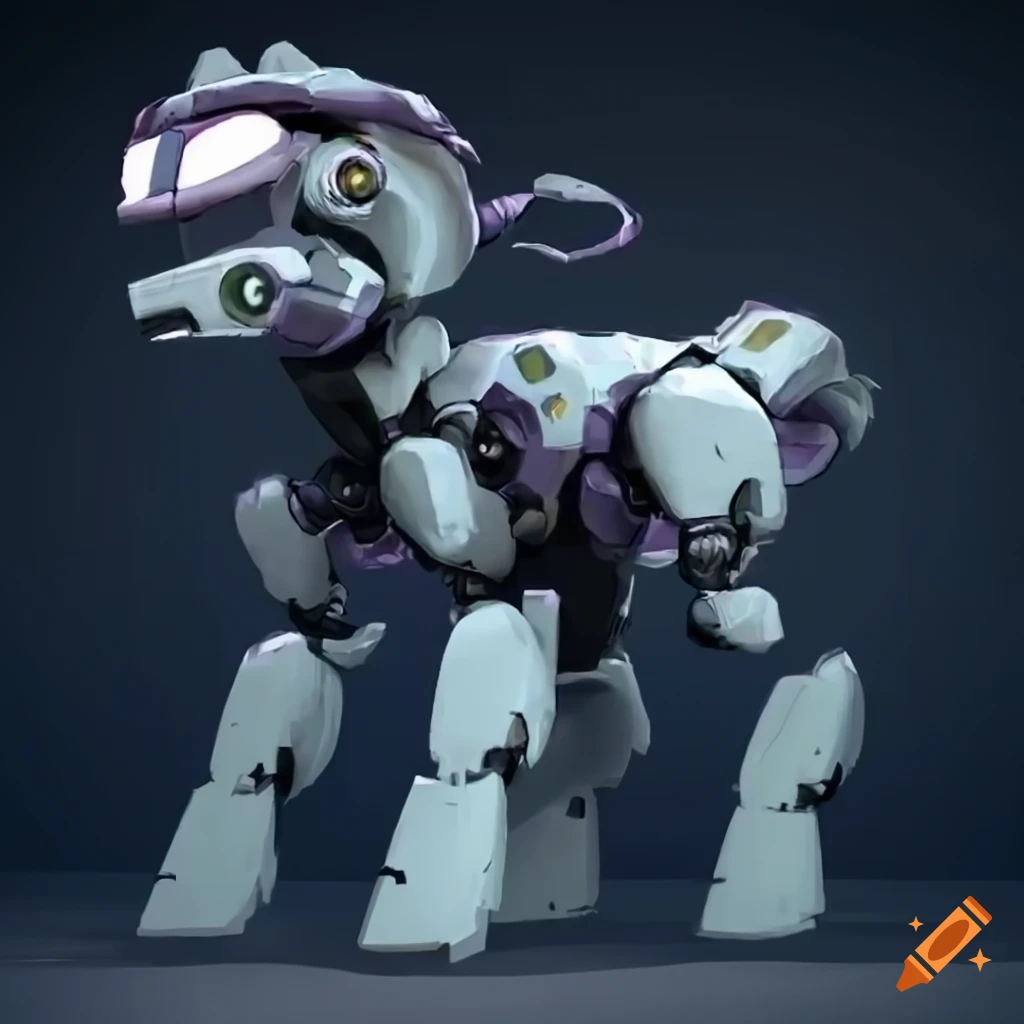 Mechanical rendering of my little pony, ideal for animations on Craiyon