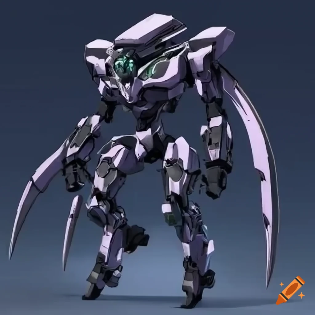 Detailed light mech in code geass with powerful and athletic female ...