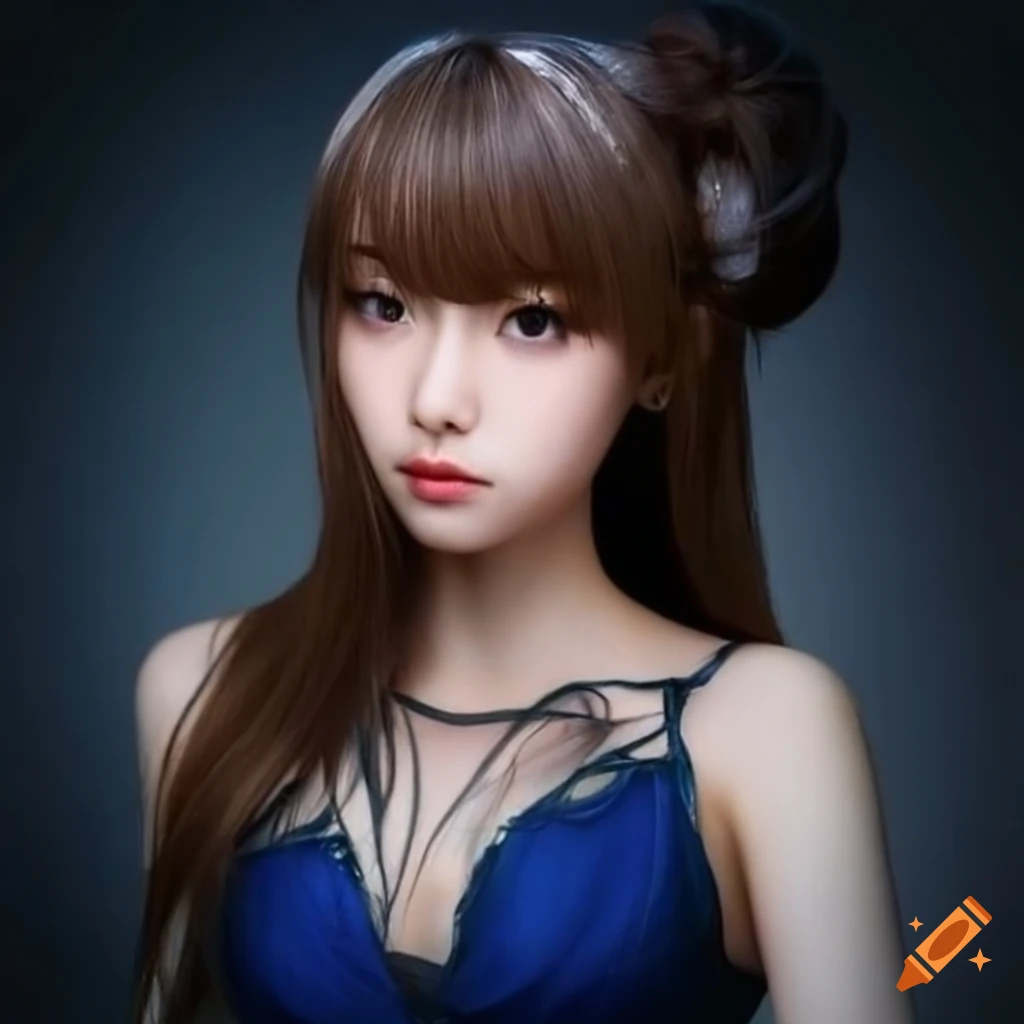 Japanese girls in a realistic style on Craiyon