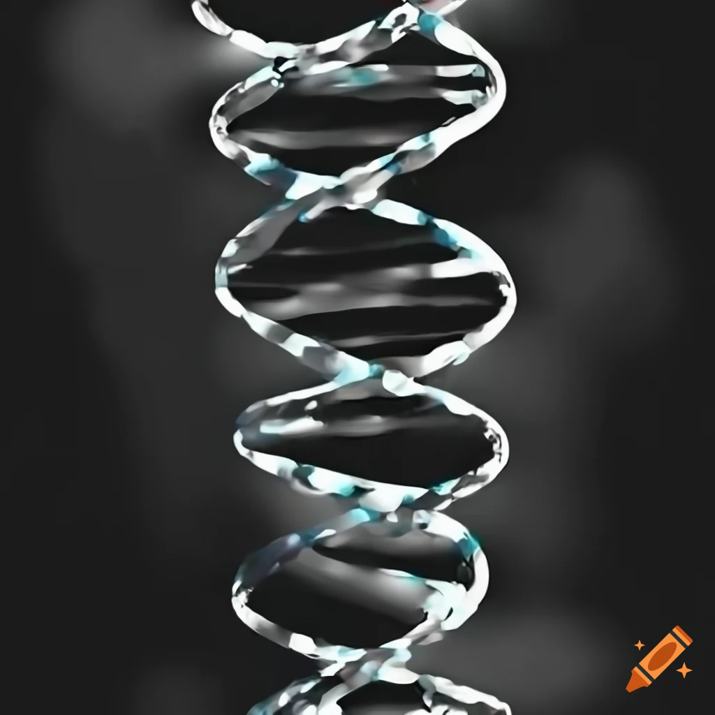 Distorted glitching dna molecule on Craiyon