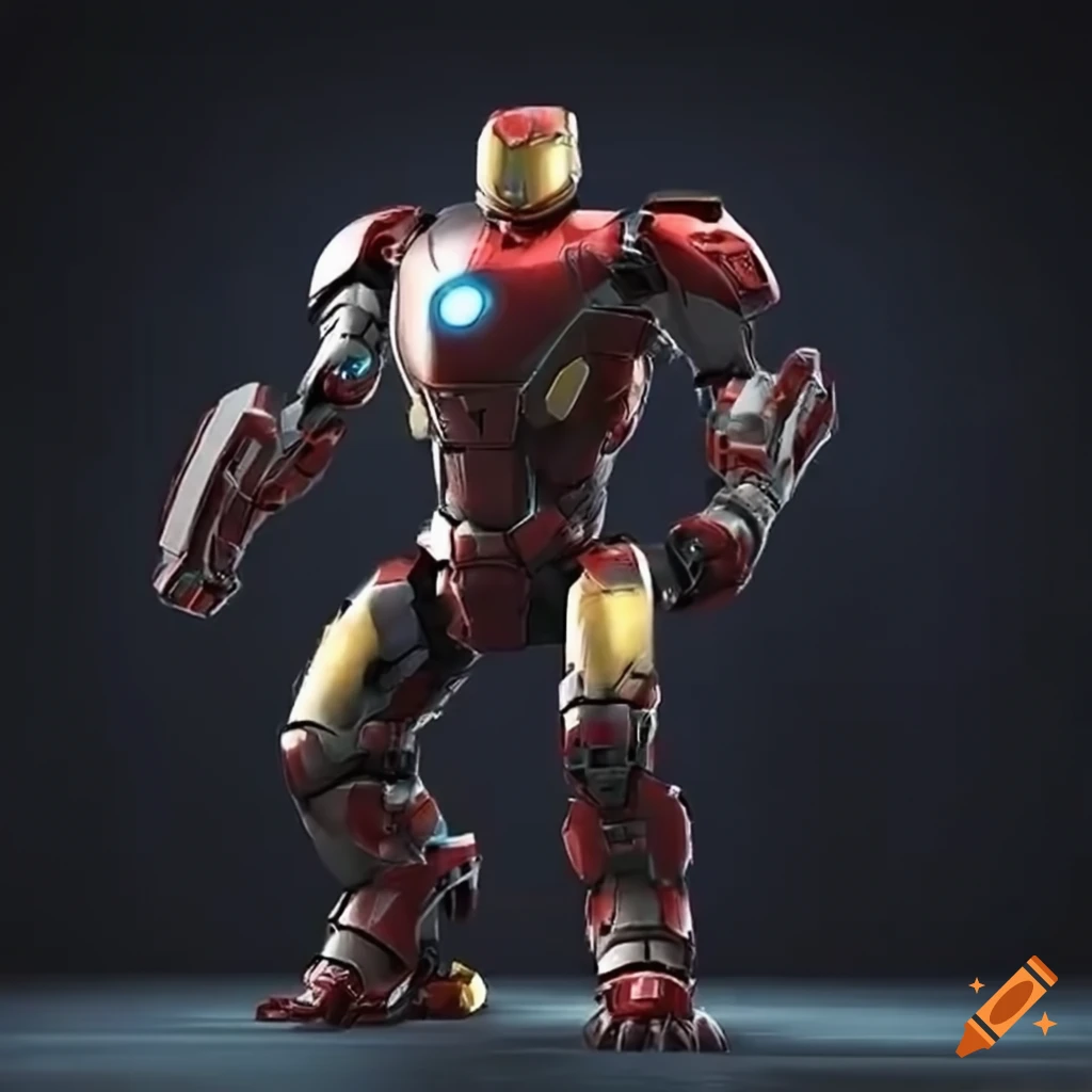 Sleek and powerful mech with an athletic lead suiting up for action on ...