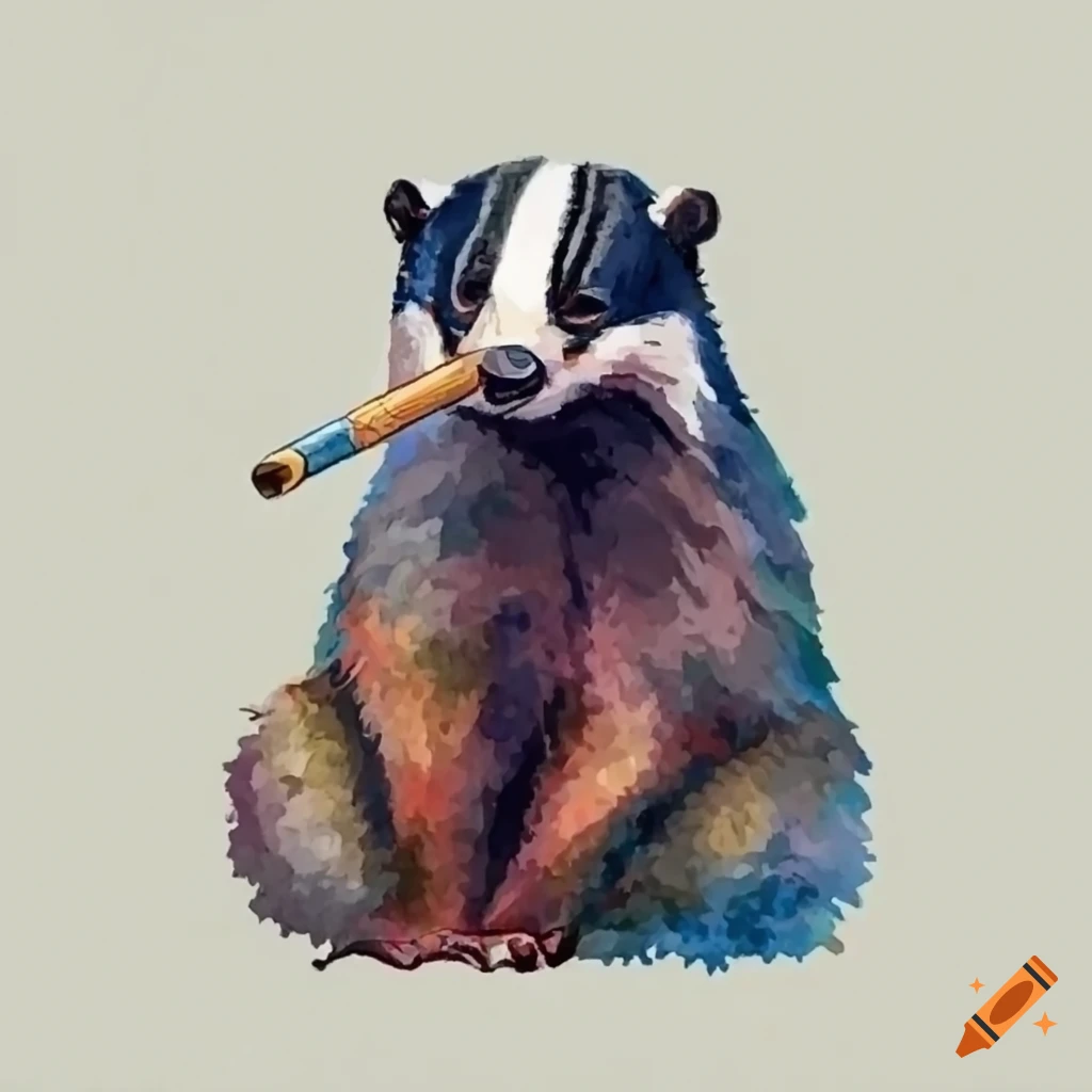 Badger with a cigar on Craiyon
