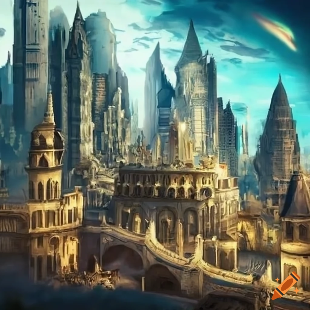 Fantasy cityscape on Craiyon