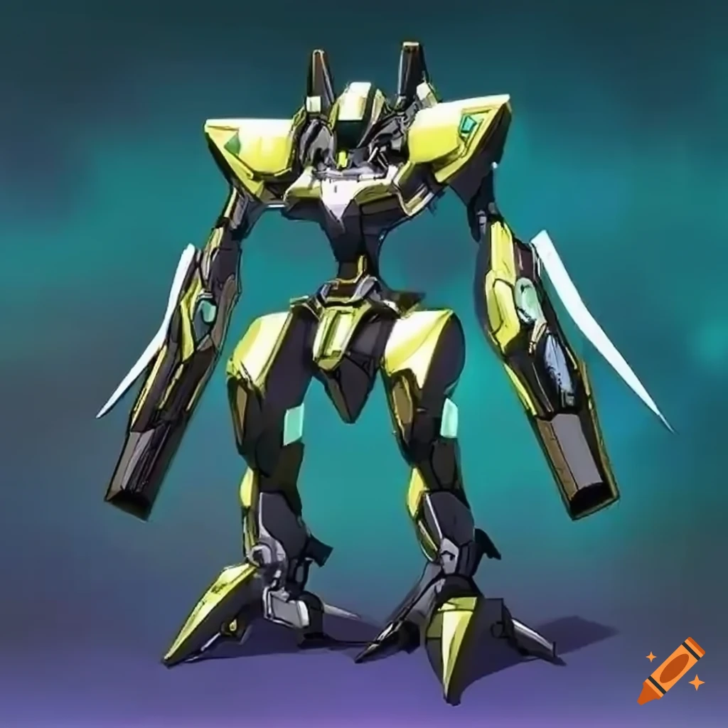 Detailed light mech in code geass with powerful and athletic female ...