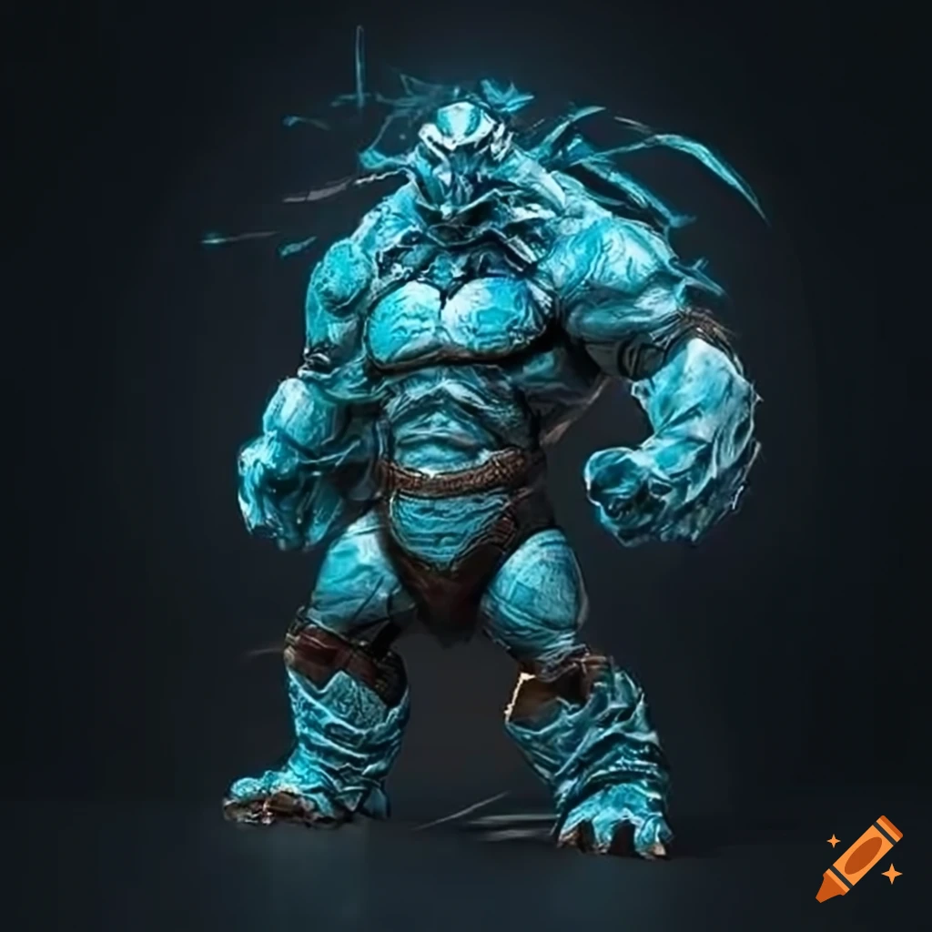 Metallic humanoid figure representing an elemental being on Craiyon