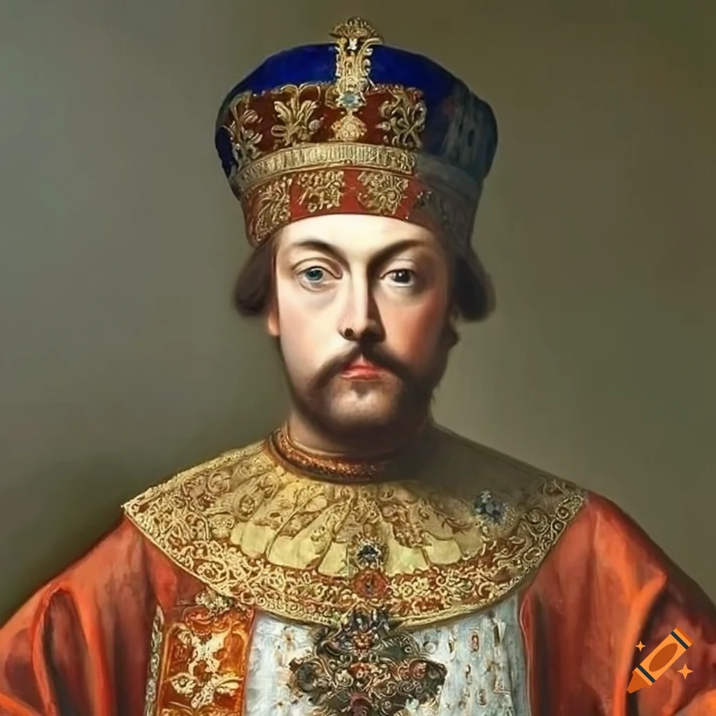 Byzantine-style portrait of a polish tsar in eastern european russian ...