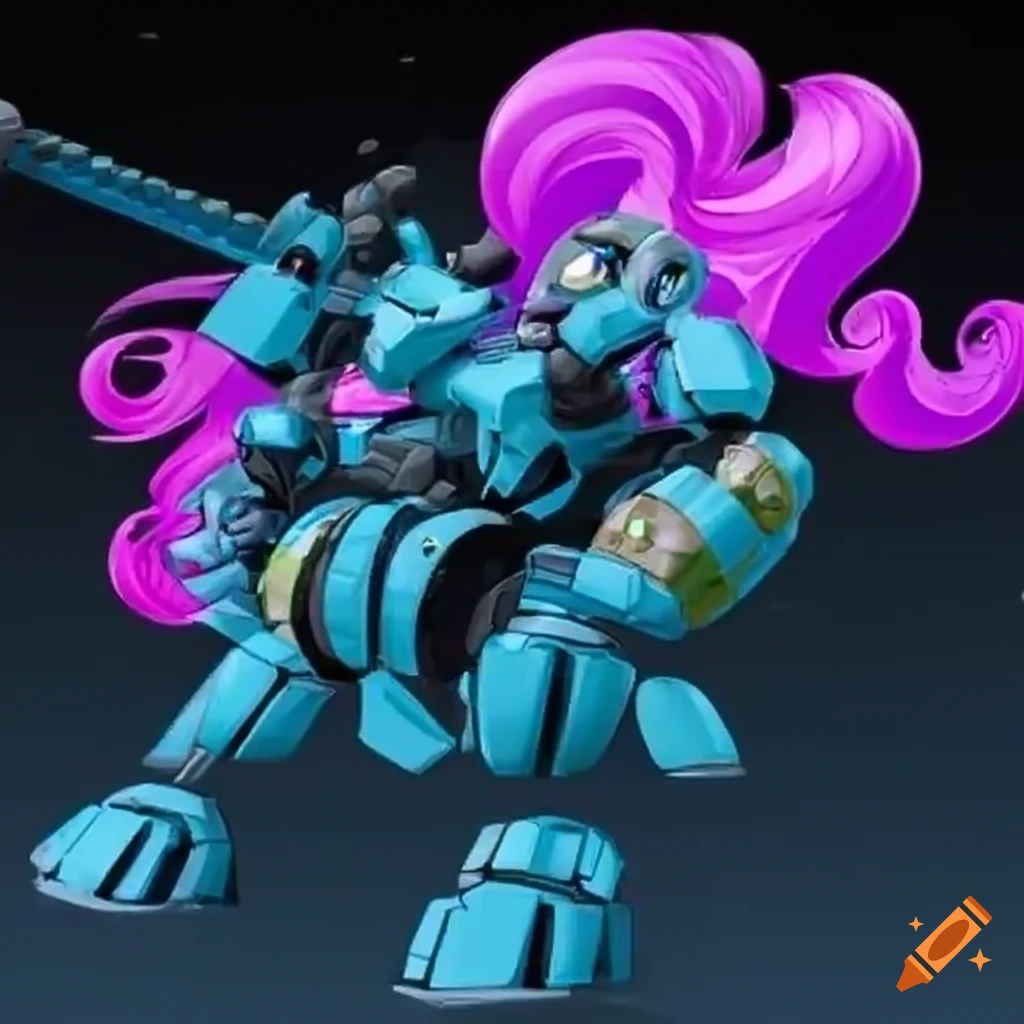 Slick mech inspired by my little pony on Craiyon