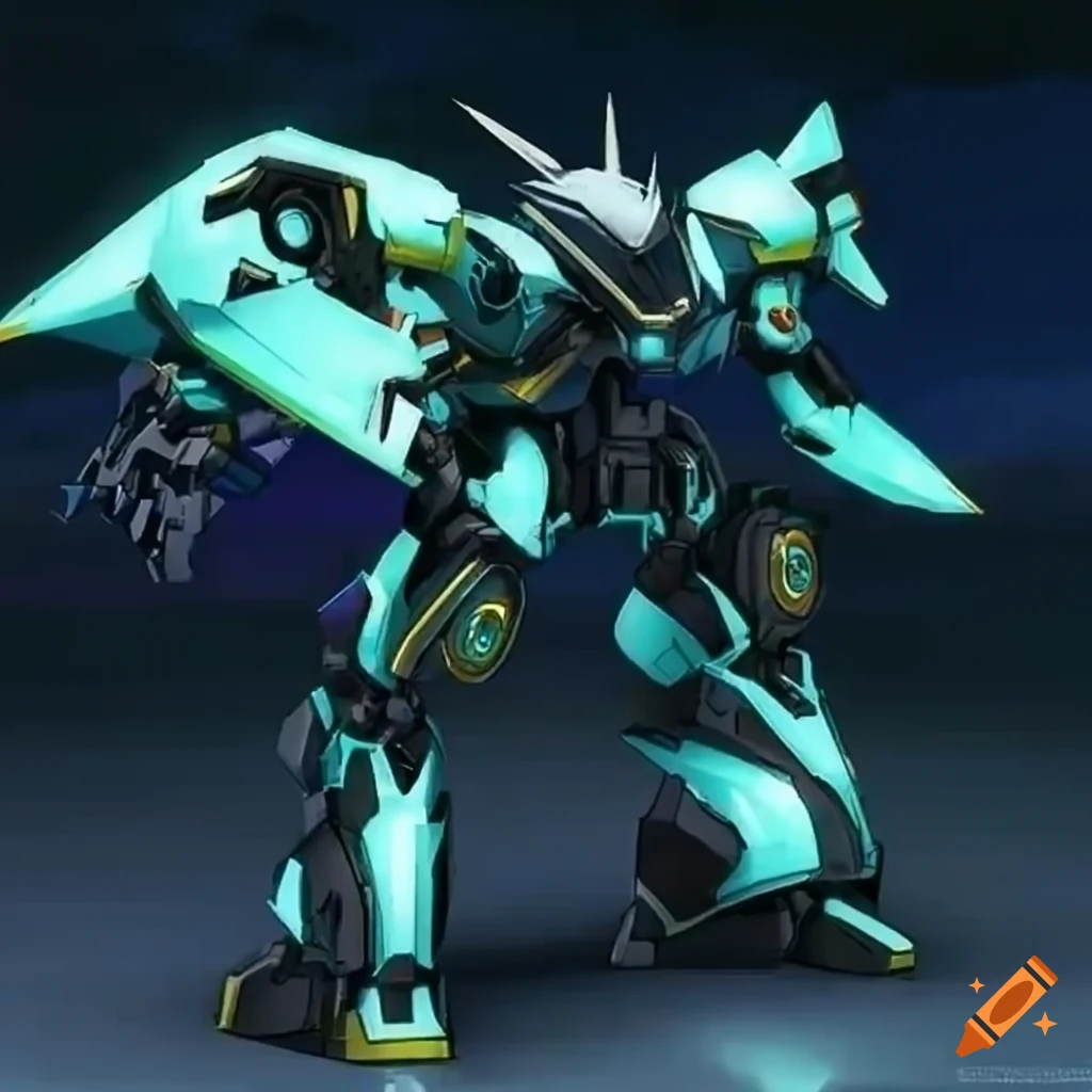 Detailed light mech style in code geass with powerful and athletic ...