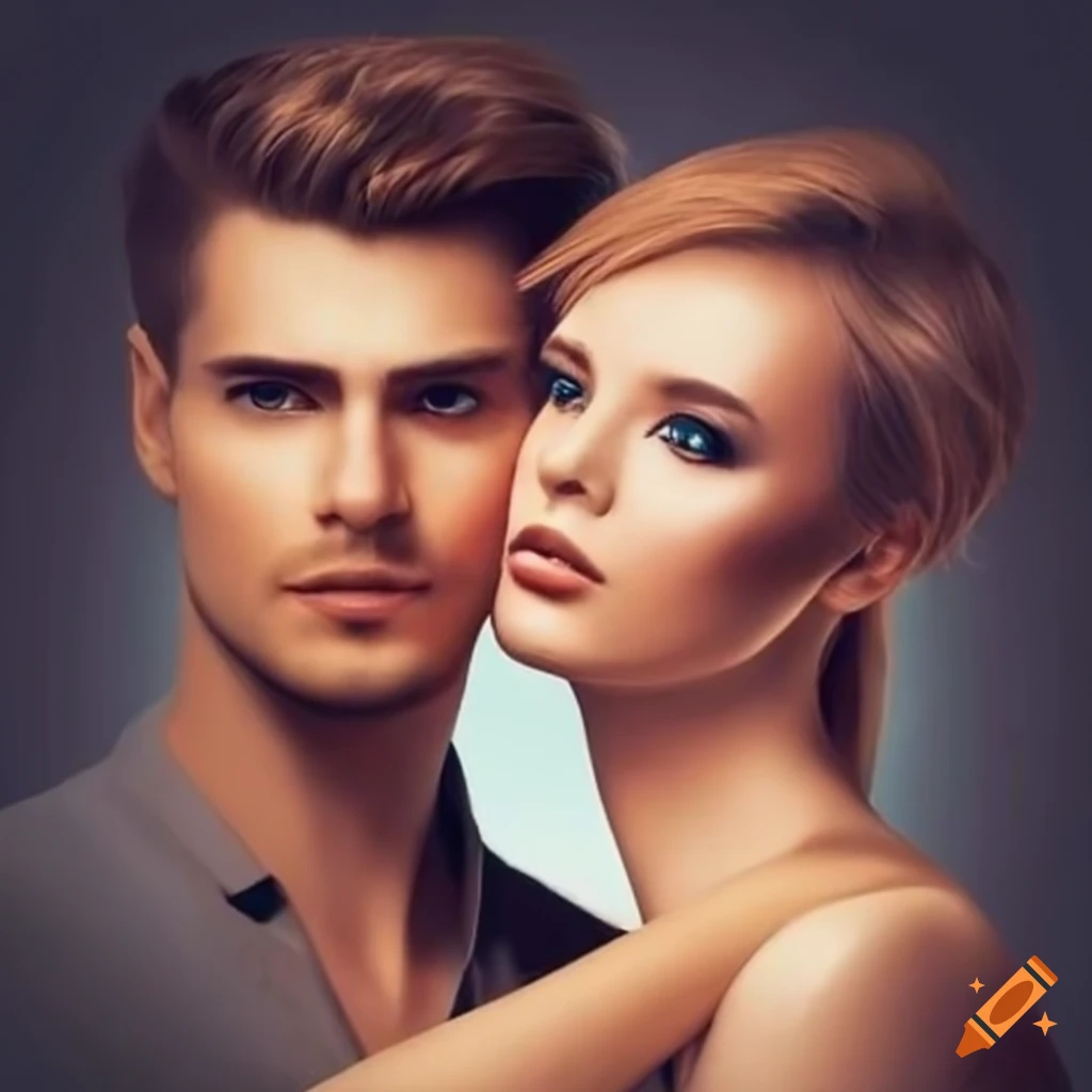 Handsome man and beautiful woman on Craiyon