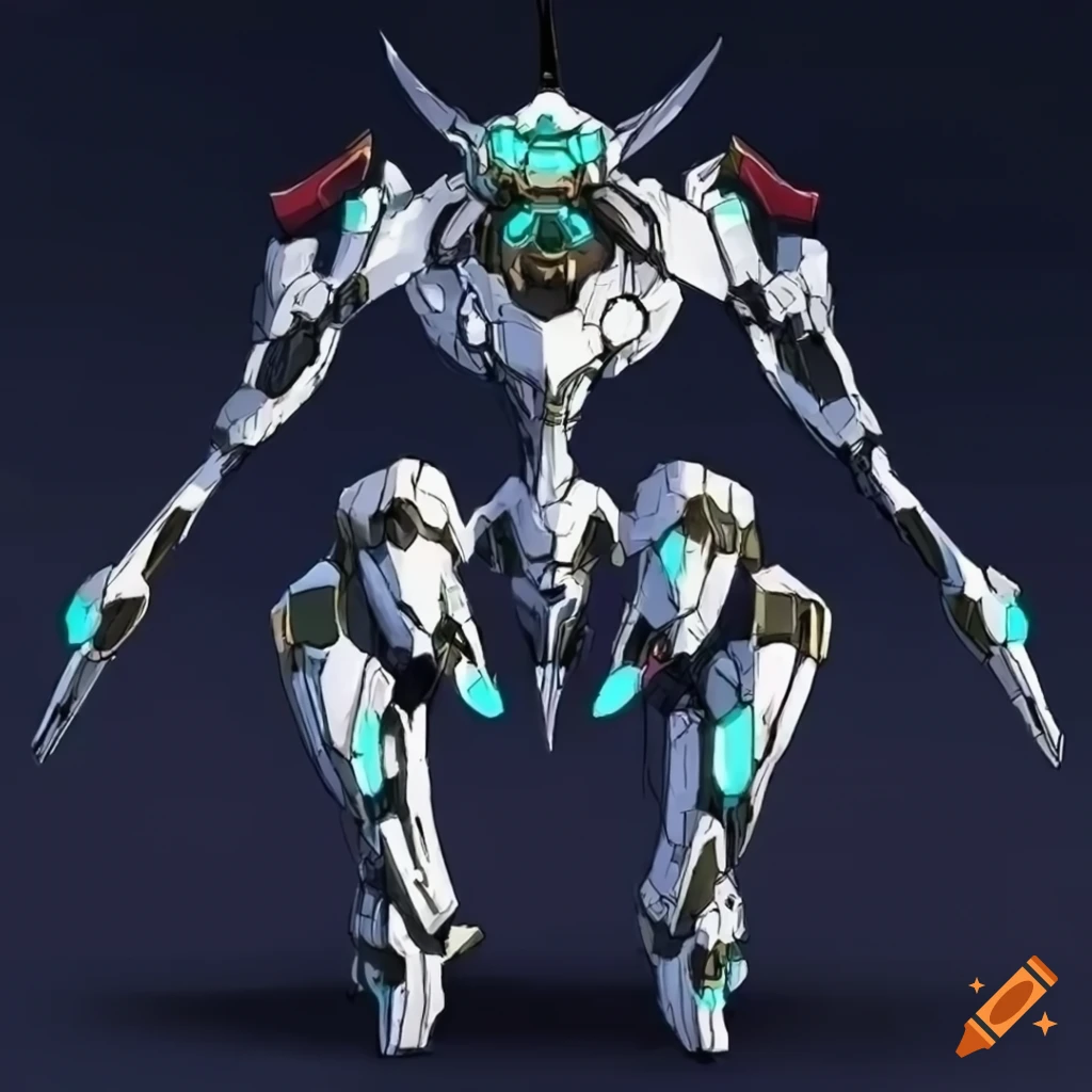 Detailed light mech style with intricate female design and technical ...