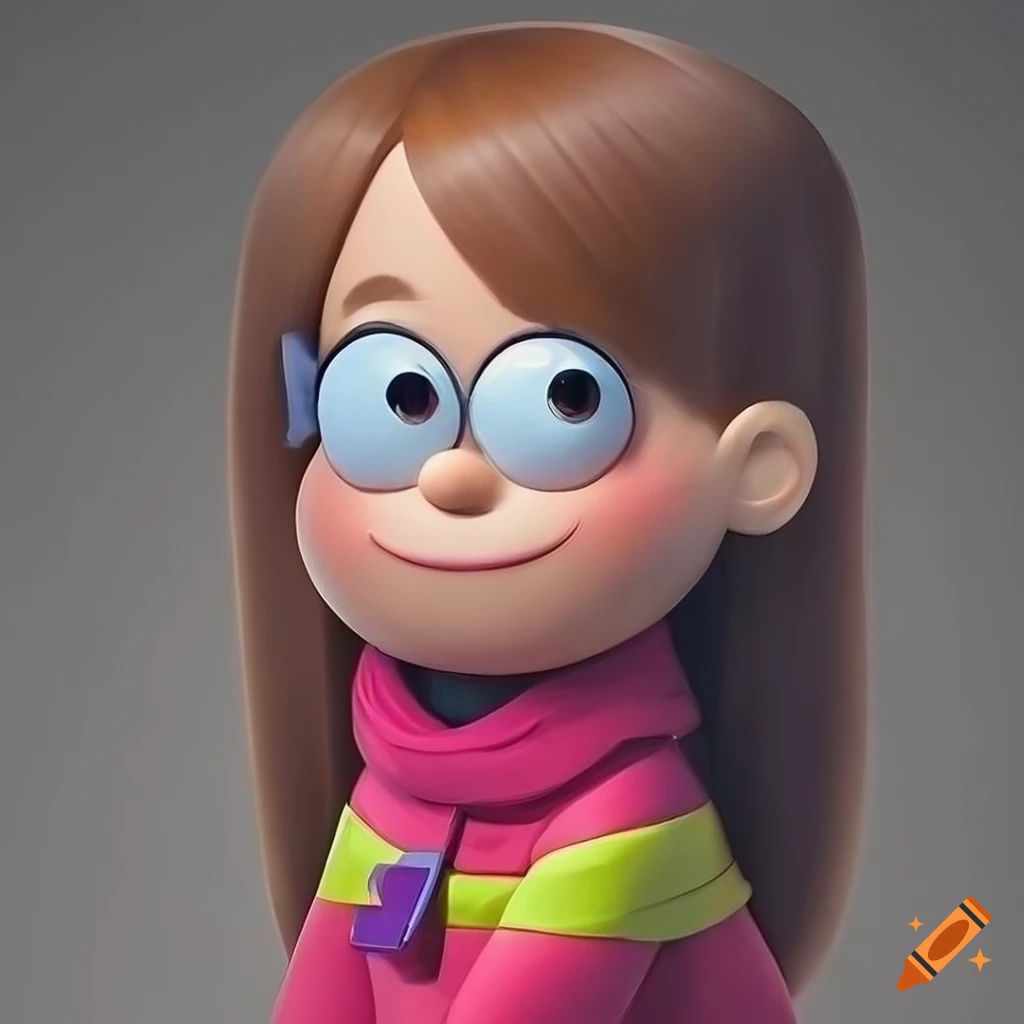 Beautiful portrait of asian mabel pines in high-resolution on Craiyon