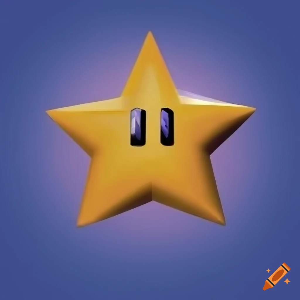 Super mario 64 power star on Craiyon