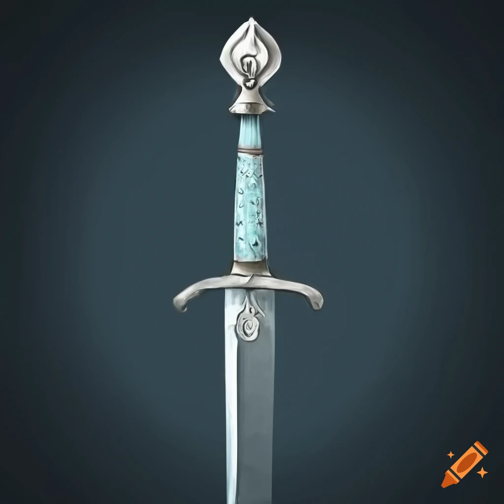 Detailed medieval sword in conceptual art style on Craiyon