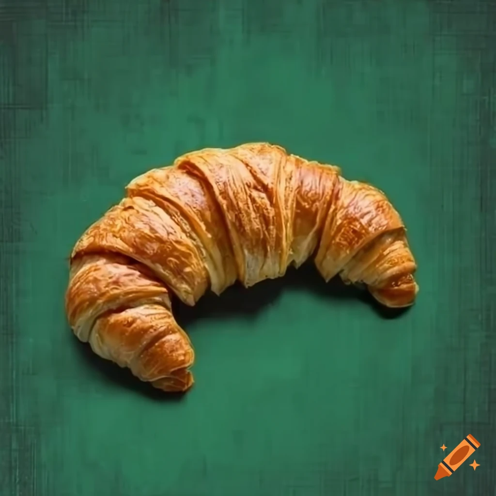 Croissant made of digits on green and black matrix background on Craiyon