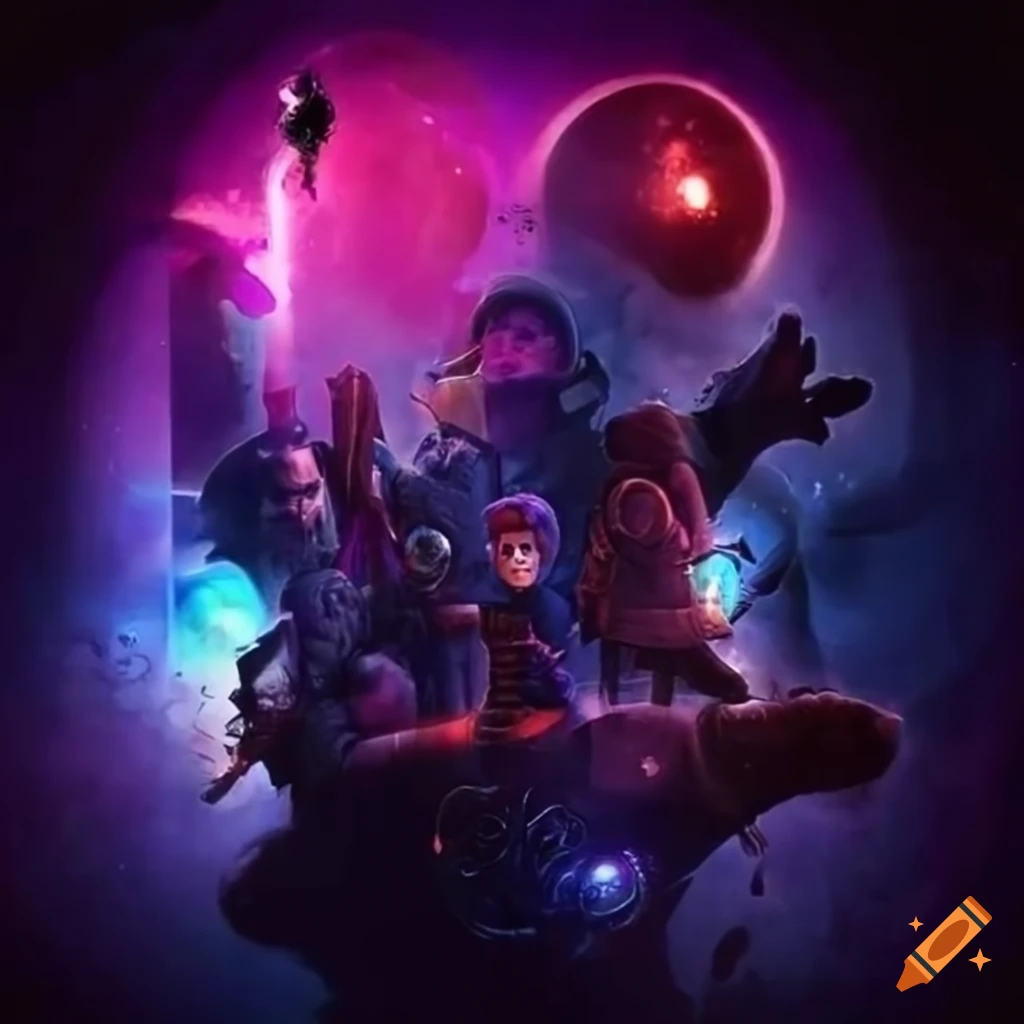 Escape game poster with a galactic theme on Craiyon