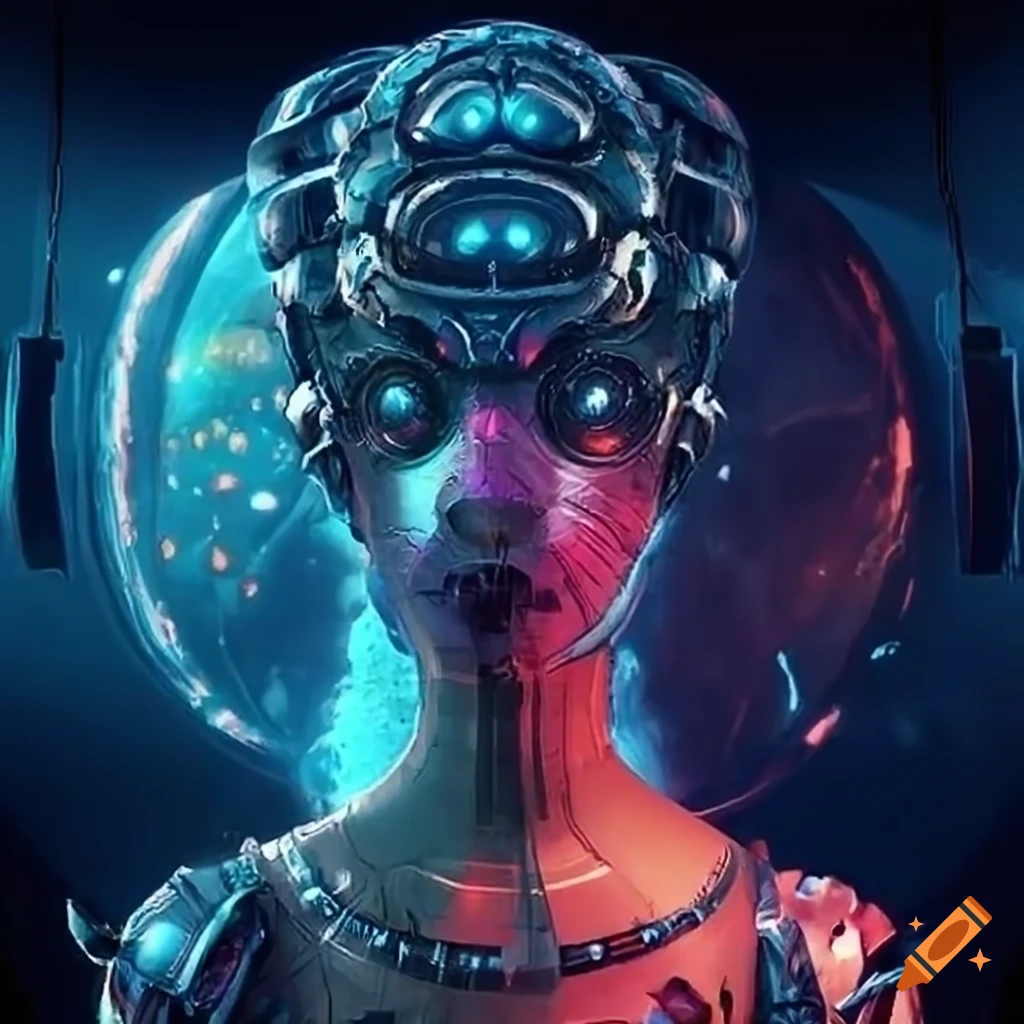 Epic futuristic biomechanoid science fiction art in 8k resolution on ...