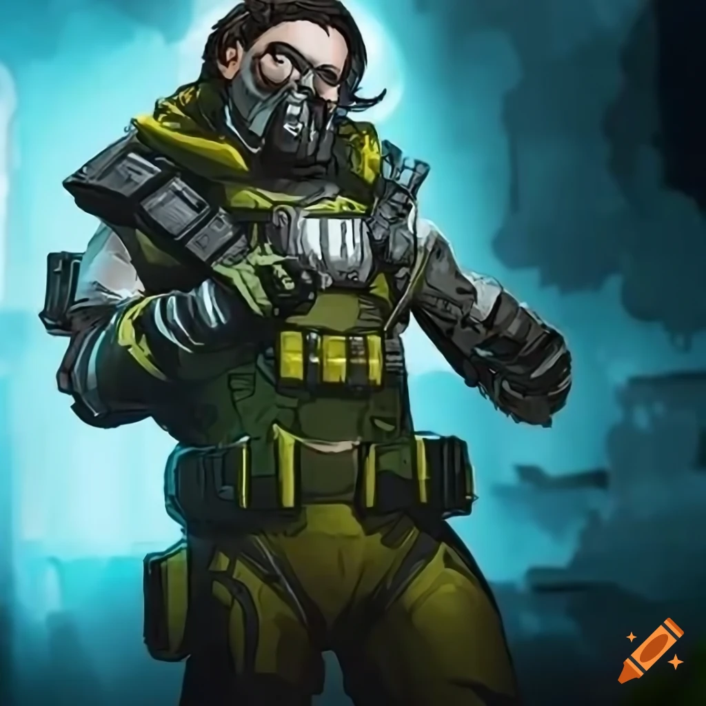 Caustic character from apex legends on Craiyon