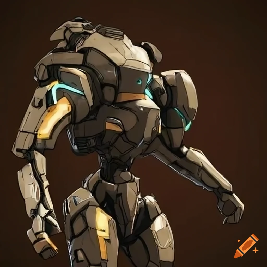Sleek and powerful mech suit in the avatar series on Craiyon