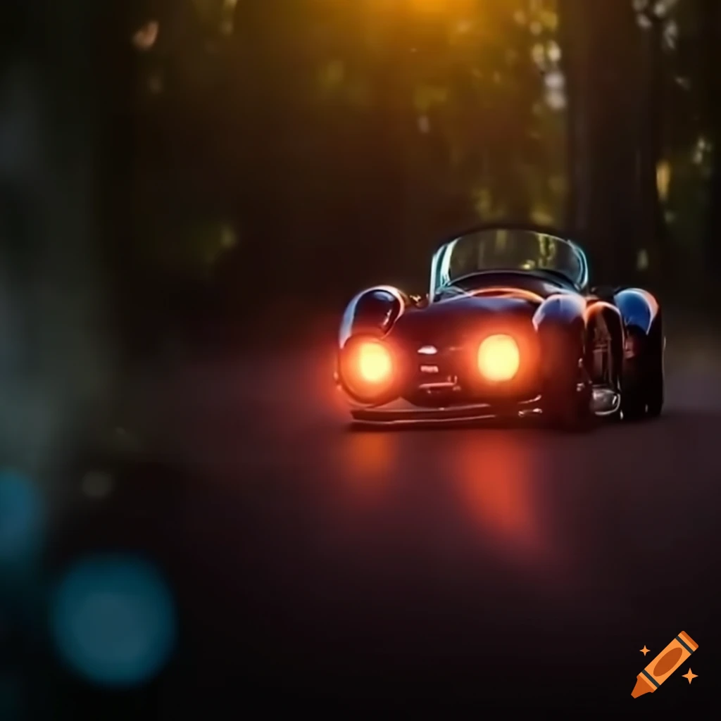 Shelby cobra with lens flare in 4k resolution on Craiyon
