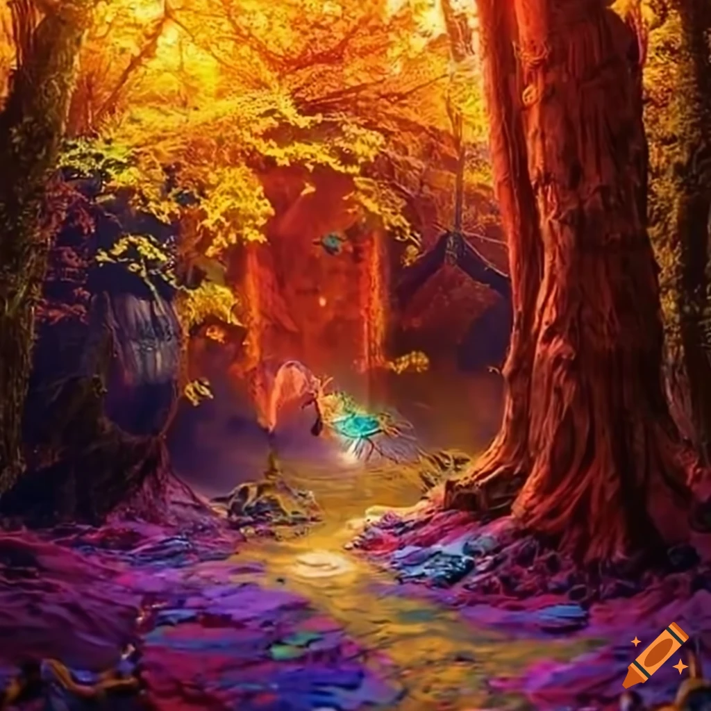 Magical adventure in the land of colors on Craiyon