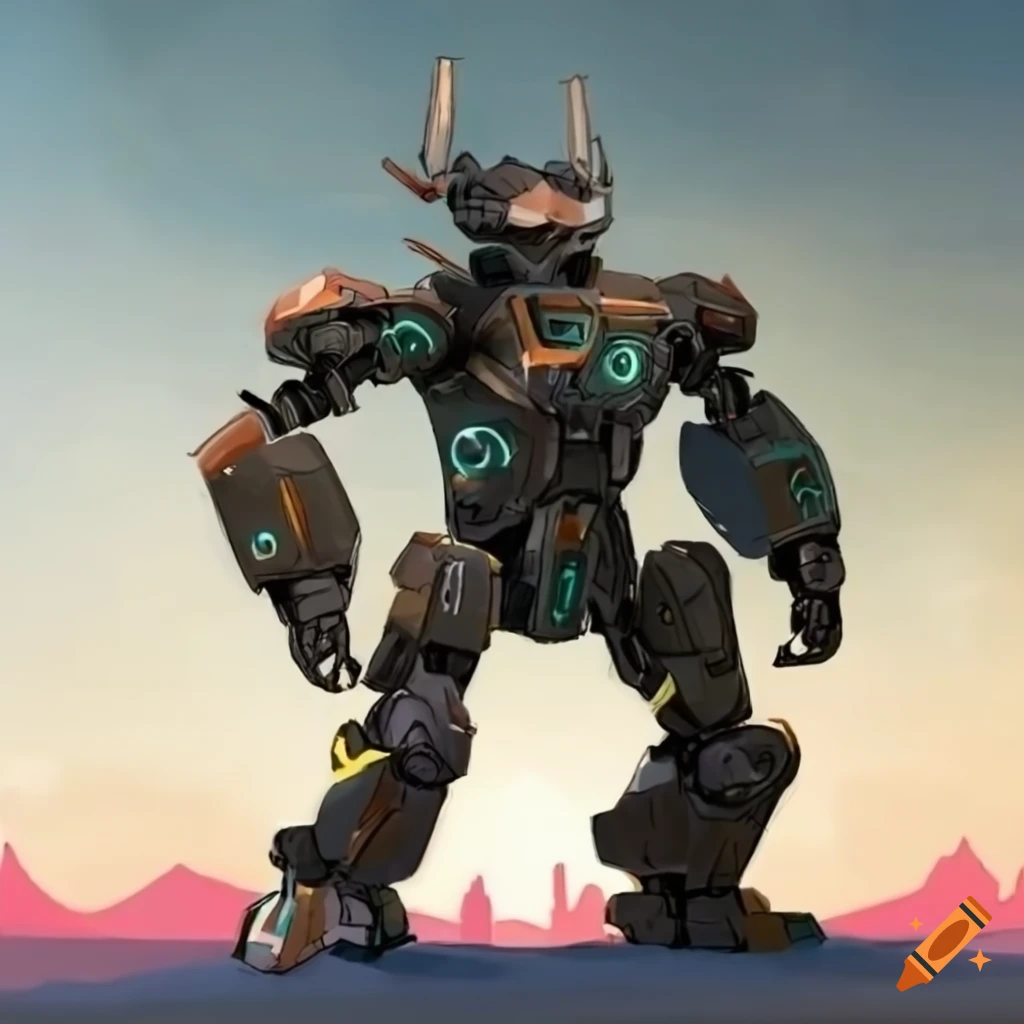 Sleek and powerful My Little Pony mech in solarpunk attire on Craiyon