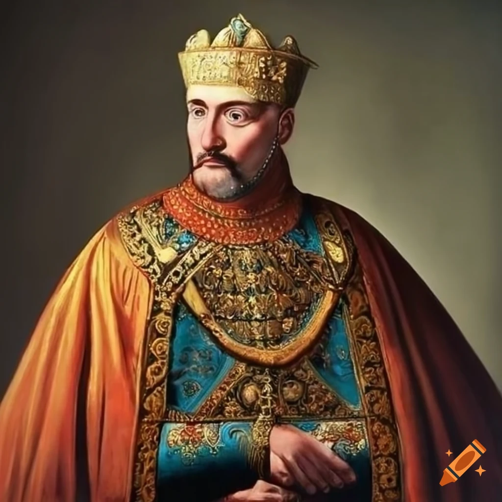 Byzantine-style portrait of a polish tsar in early 15th century russian ...