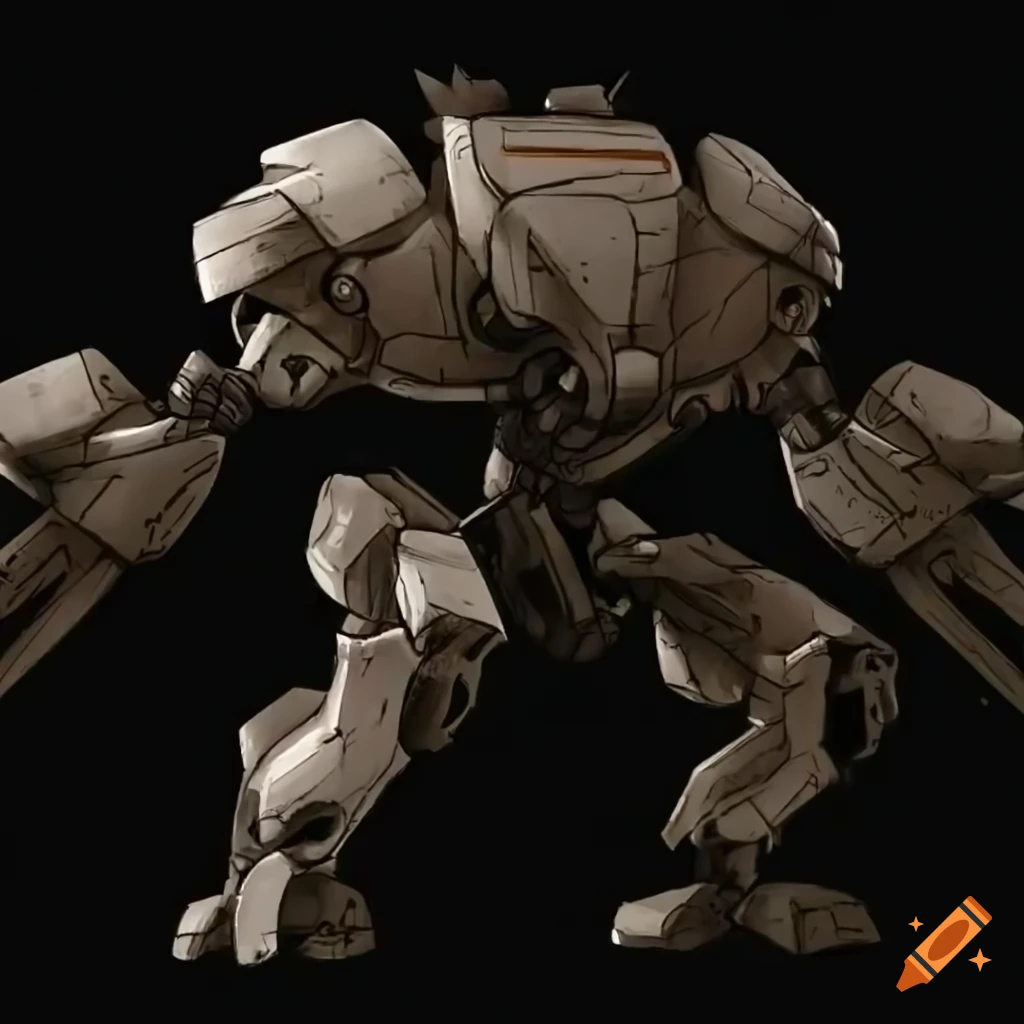 Detailed my little pony mech rendering suitable for animations on Craiyon