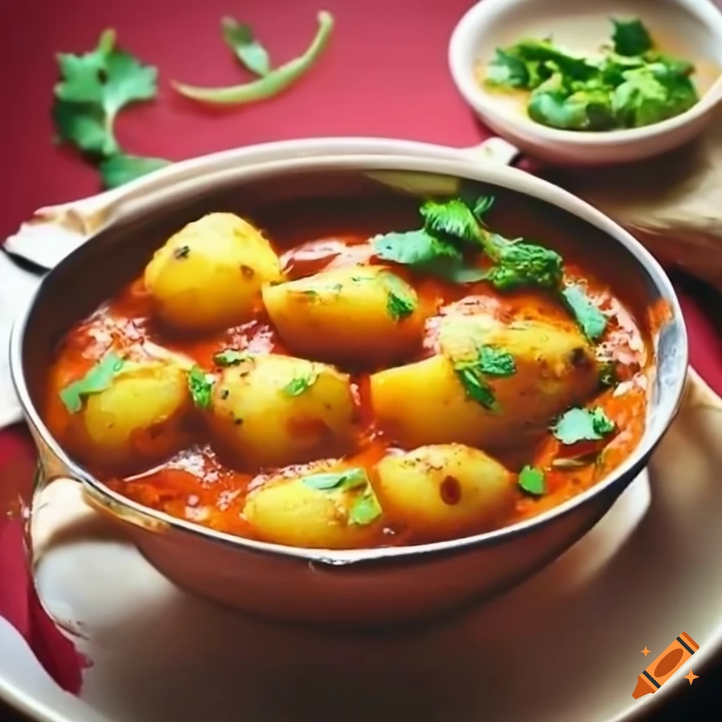 Indian style dum aloo dish on Craiyon