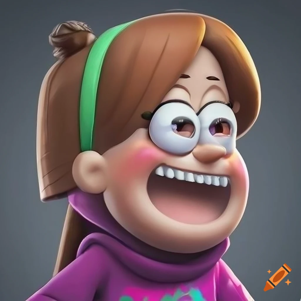 Portrait of mabel pines in high-resolution detail on Craiyon