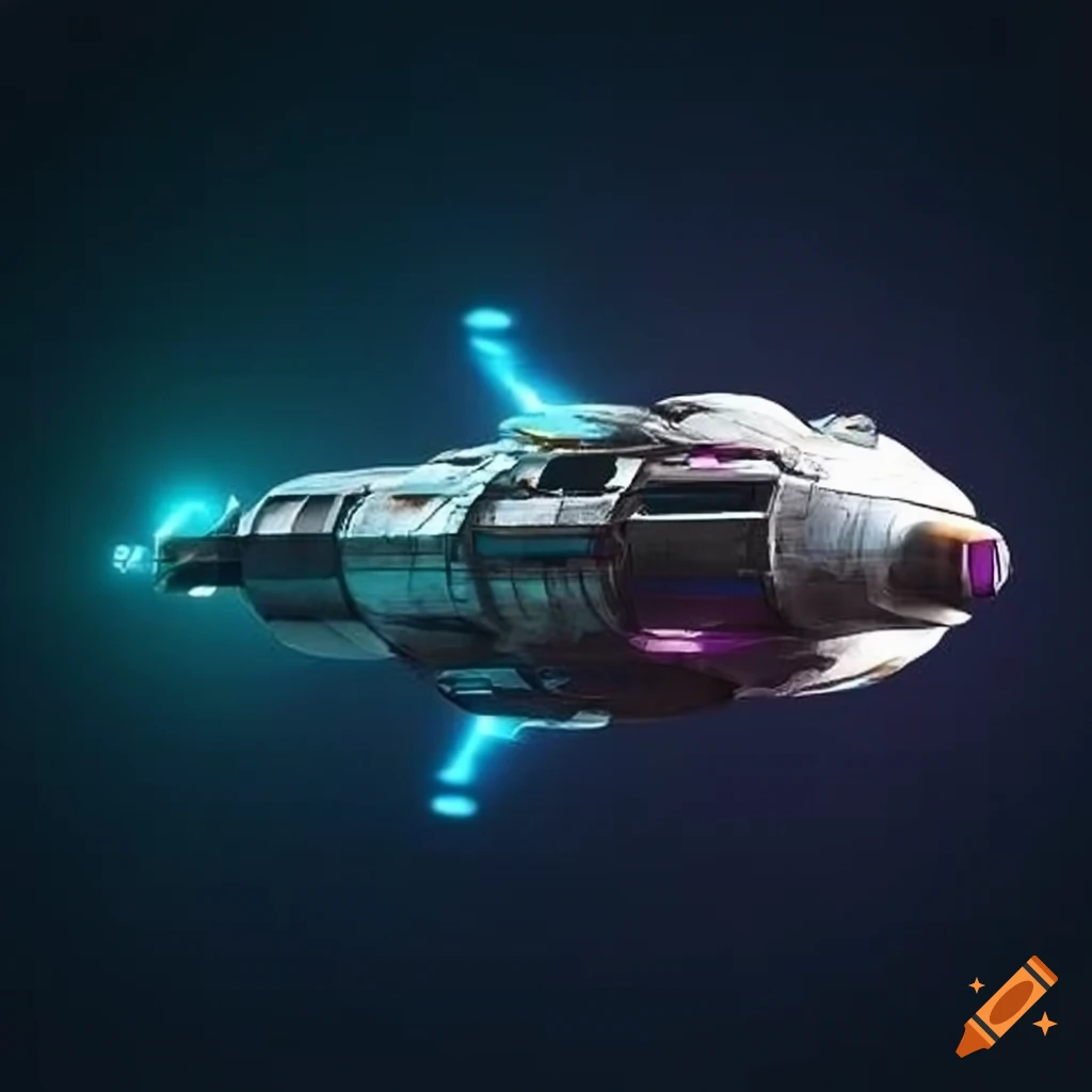 Solar punk spaceship on Craiyon