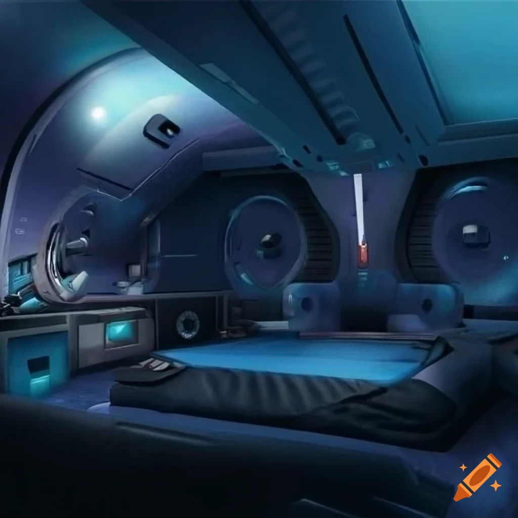 Sci-fi bedroom interior on Craiyon